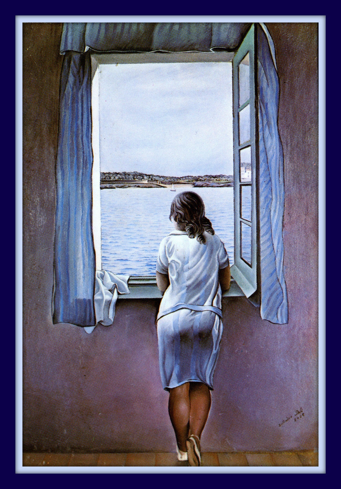 Famous Salvador Dali Girl Standing at the Window 11x14 Double Matted ...