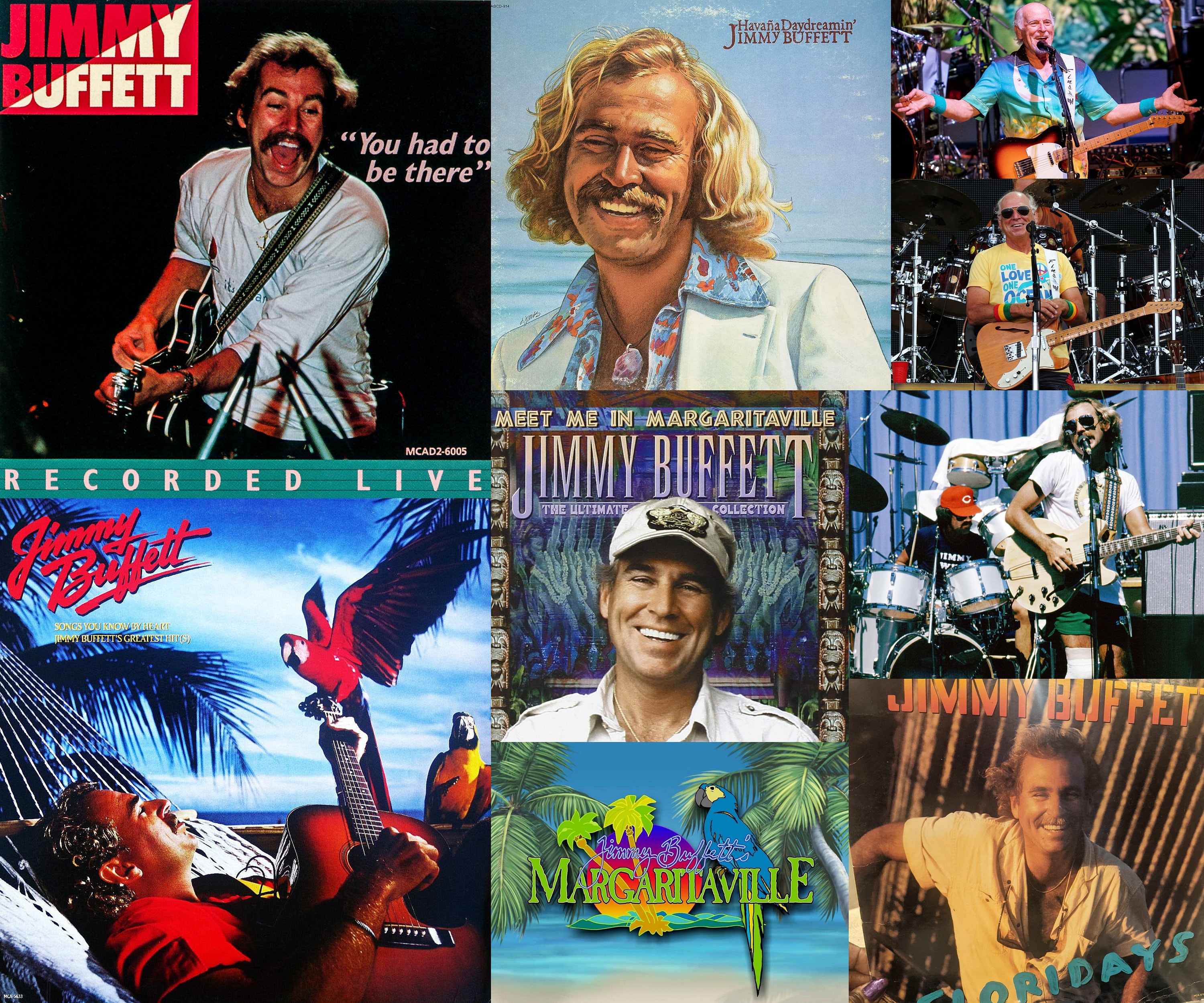 Blanket Jimmy Buffett Margaritaville Photos Album Covers 50x60 Plush ...