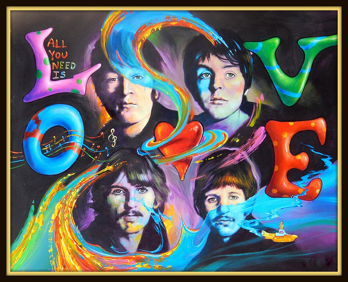 Fabulous Beatles Fine Art 11x14 Double Matted 8x10 Print by Famous ...