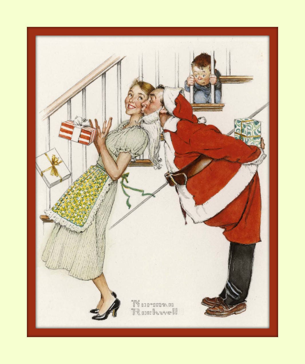 Norman Rockwell I Saw Mommy Kissing Santa Claus on Christmas Eve ...