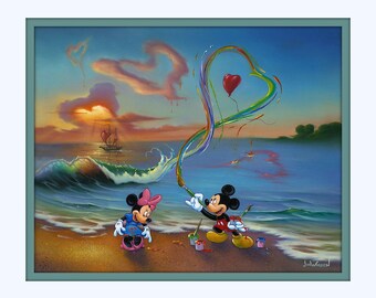 Mickey Mouse Beach Art - Etsy