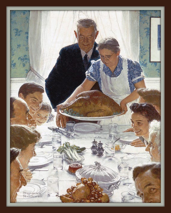 Norman Rockwell Thanksgiving Wallpaper