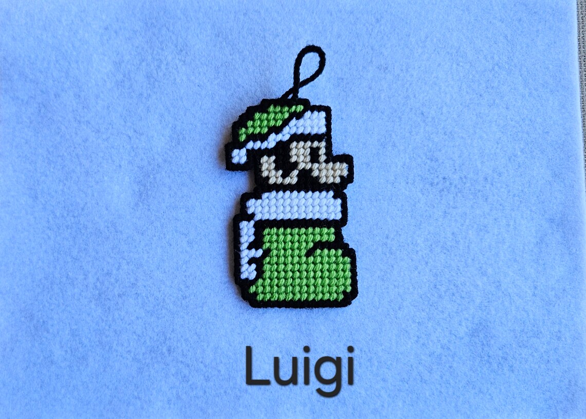 Handmade Christmas Ornament, Mario, Luigi, Yoshi, Holiday Gift Idea ...