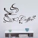 Coffe Wall Decal Kitchen Decor Coffee Cup Home Decals Vinyl Art Wall ...