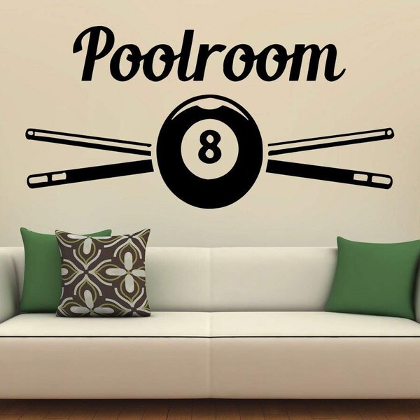 Billiard Wall Decal - Etsy