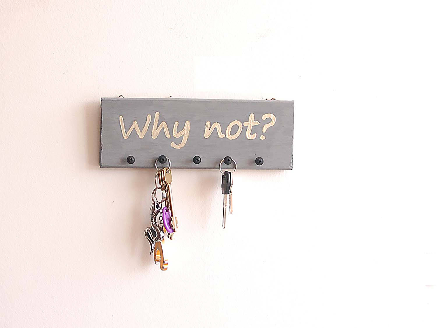 Grey Keys Rack Organizer for Wall Key Holder Why Not Entryway - Etsy
