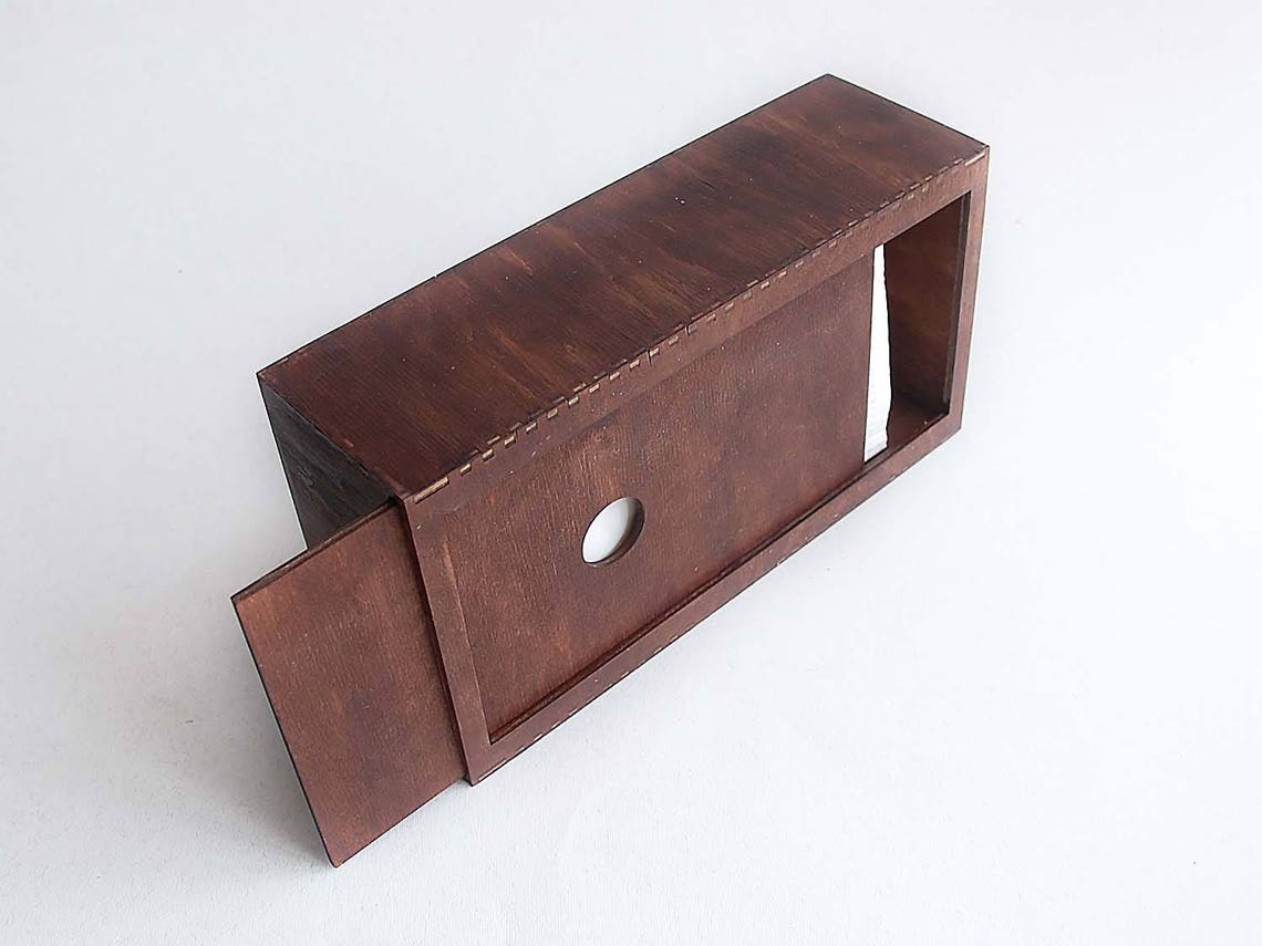 Tissue Box Cover Wood Napkin Holder Rustic Napkins Box Kitchen - Etsy