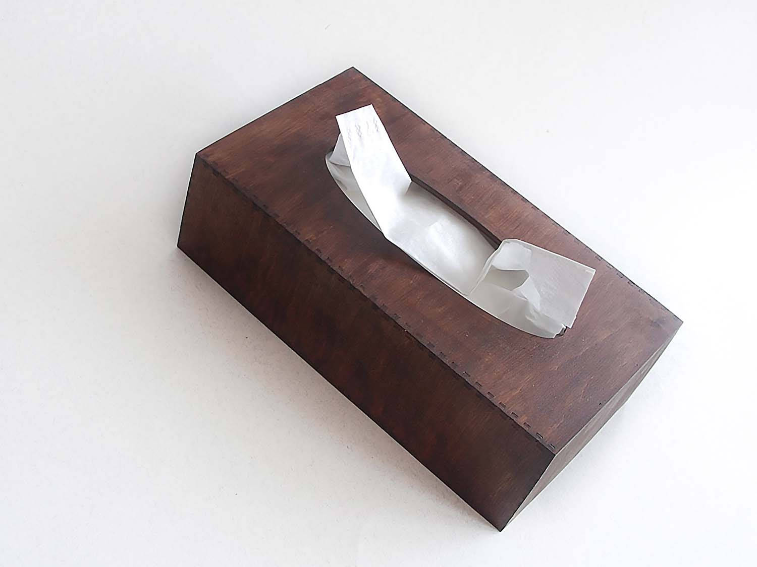 Tissue Box Cover Wood Napkin Holder Rustic Napkins Box Kitchen Storage ...