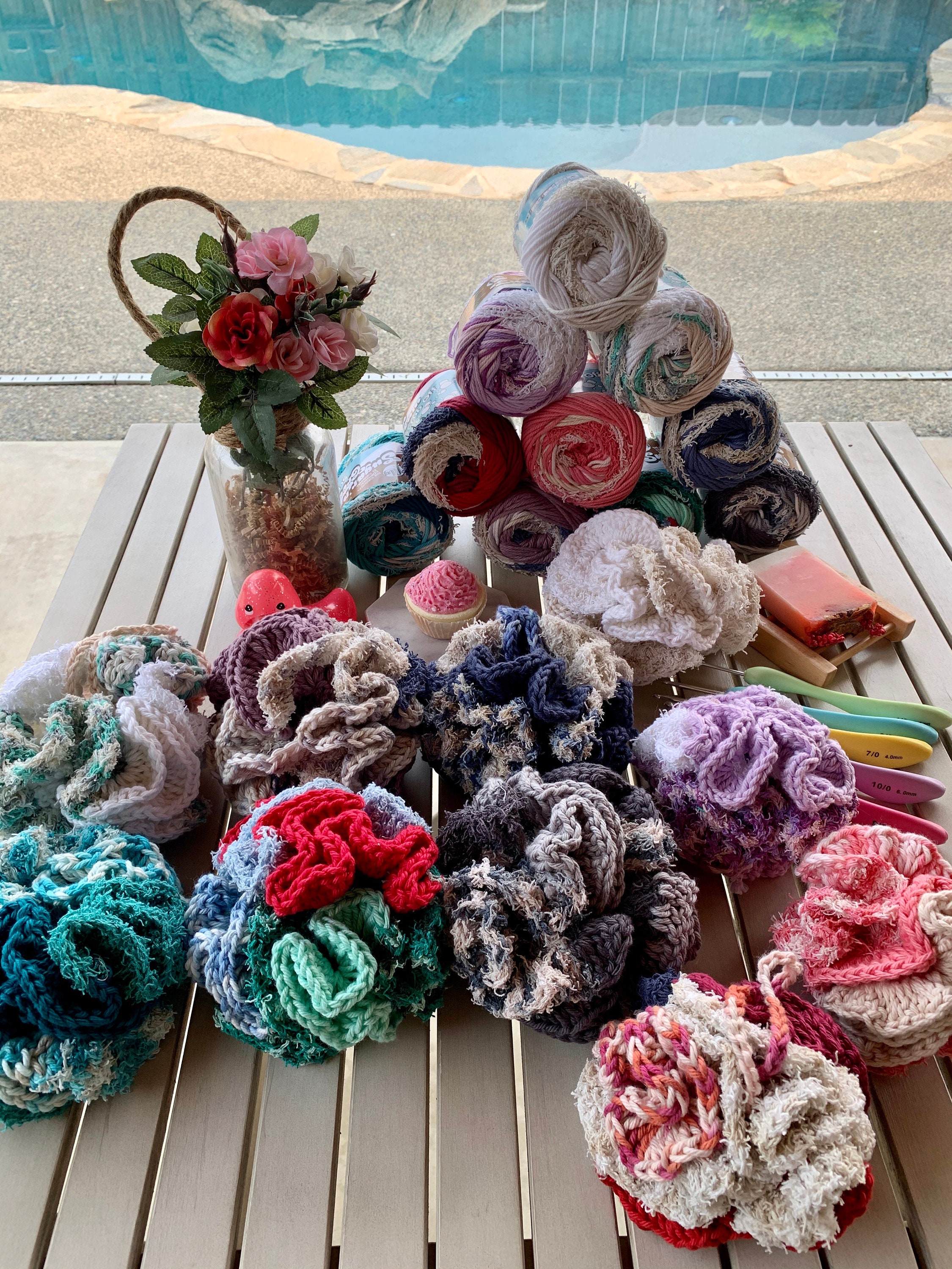 Crochet Bath Loofah. Crocheted Bath Sponge.cotton Loofah.eco - Etsy