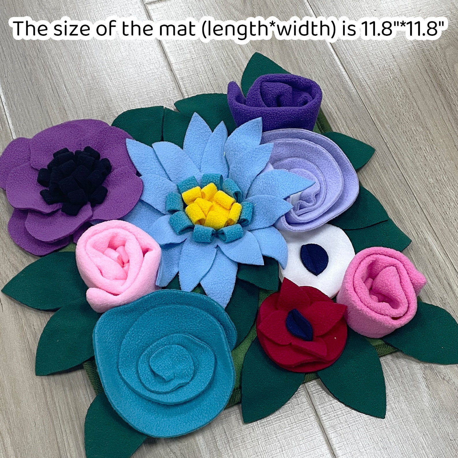 Small Animal Foraging Mat , Cute Flower Toy Feeding Mat Bedding Cage ...