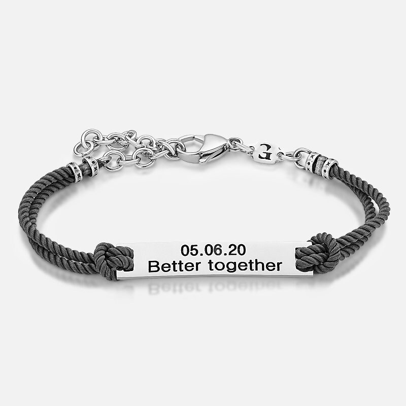 Custom Engraved Message Bracelet for Men Personalized - Etsy