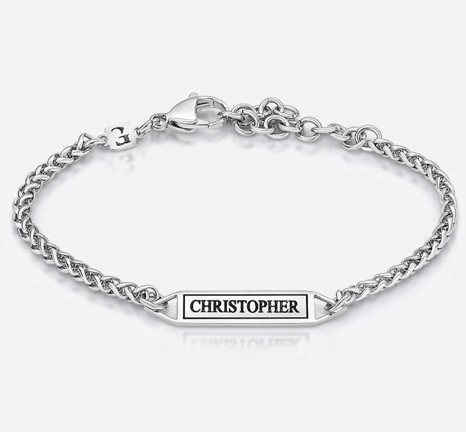 Personalized Bar Bracelet Personalized Chain Bracelet - Etsy