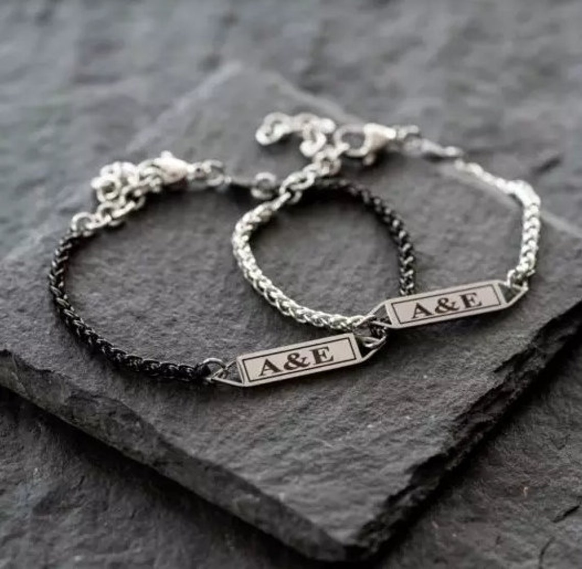 Personalized Bar Bracelet Personalized Chain Bracelet - Etsy