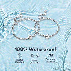 Matching Silver Chain Bracelets for Couples, His and Hers Bracelet ...