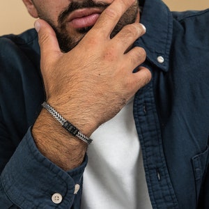 Gold Dad Bracelet With Kids Names, Family Jewelry, Personalize Gift for ...