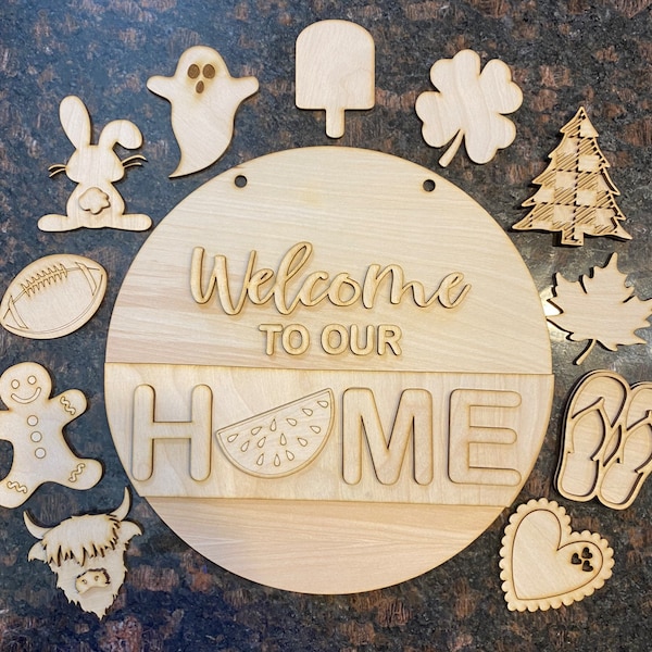 Interchangeable Home Sign - Etsy
