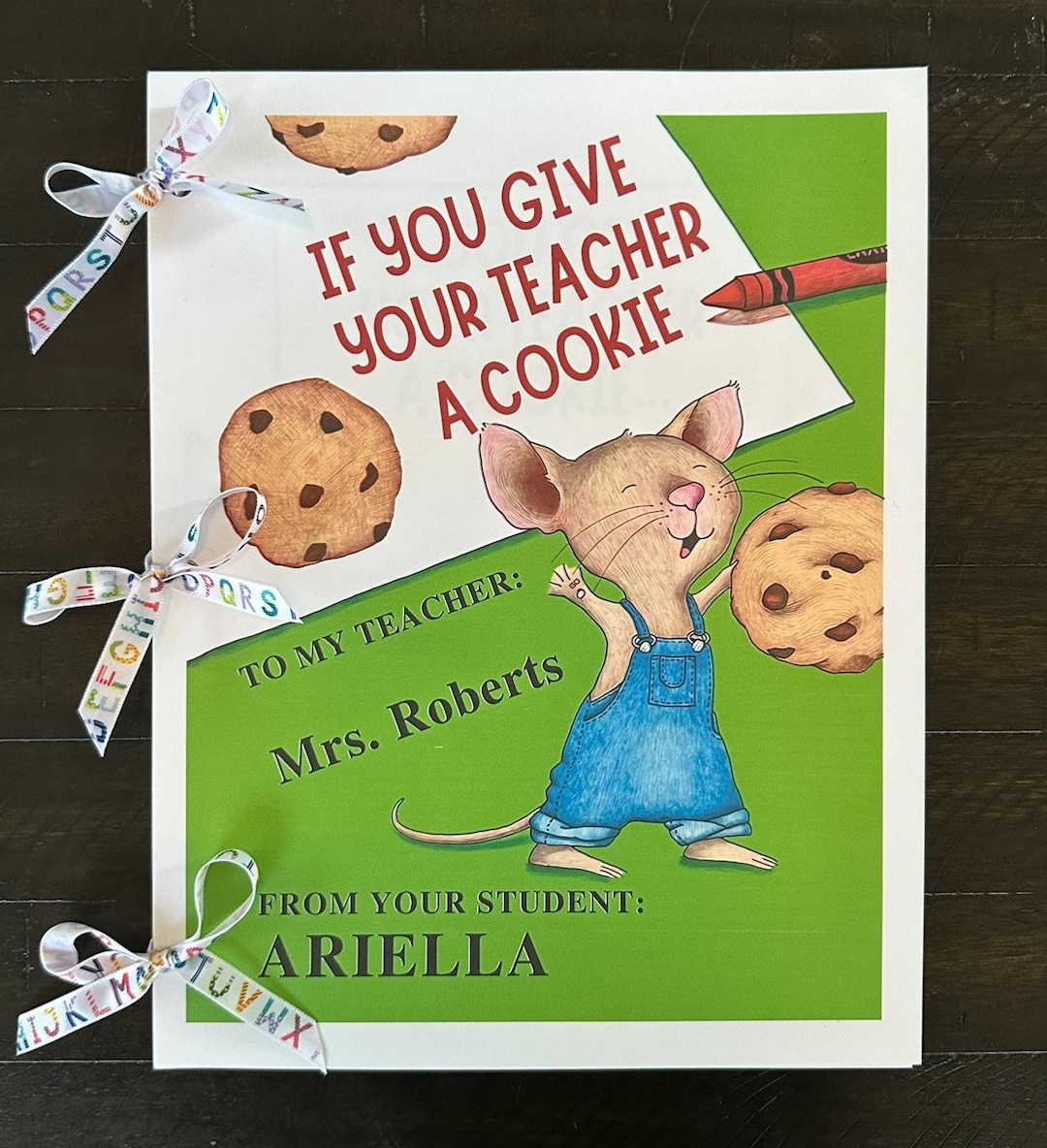 Give Your Teacher a Cookie Book - Etsy