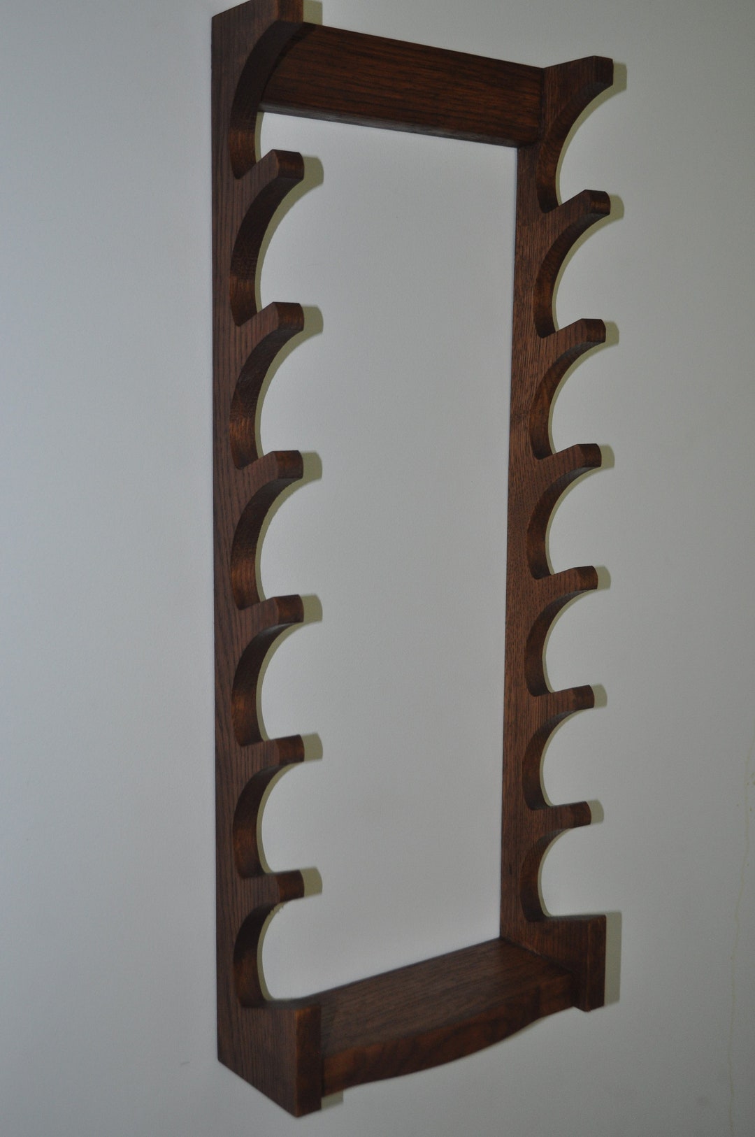 Wall Mounted 7 Tier Hard Wood Stand for Bowie Knife or Knives With ...