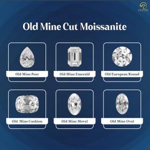 Old Mine Moval Cut Moissanite Engagement Ring/ Solitaire Moissanite ...