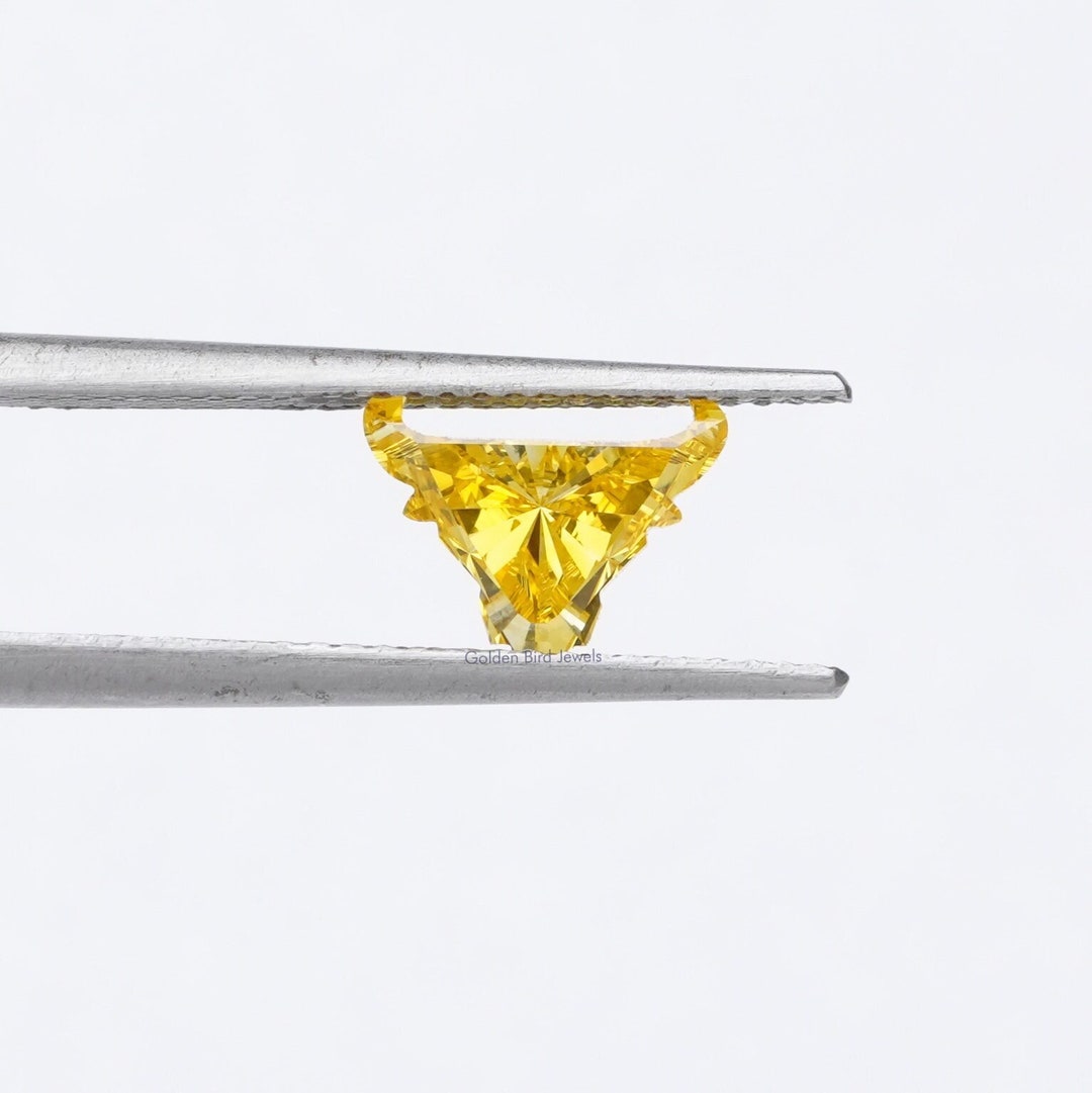 Bull Cut Eco Friendly Diamond / Yellow Color CVD Diamond for ...