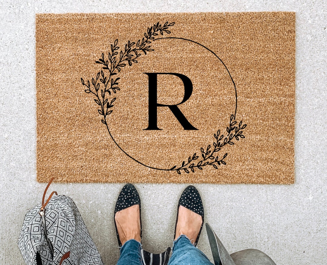 Initial Doormat, Gift for Her, Wedding Gift, Housewarming Gift ...