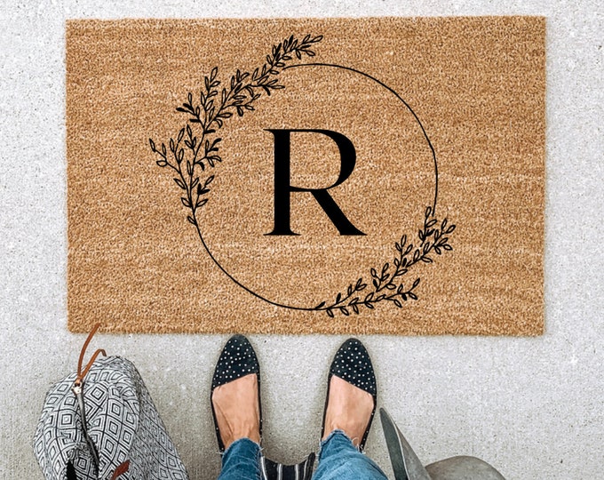 Custom Initial Monogram Welcome Mat/doormat/rug 24 X 36 High Quality ...