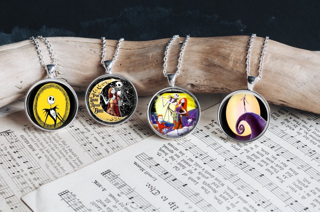 Nightmare Before Christmas Movie Art Jewelry Glass Pendant Necklace ...