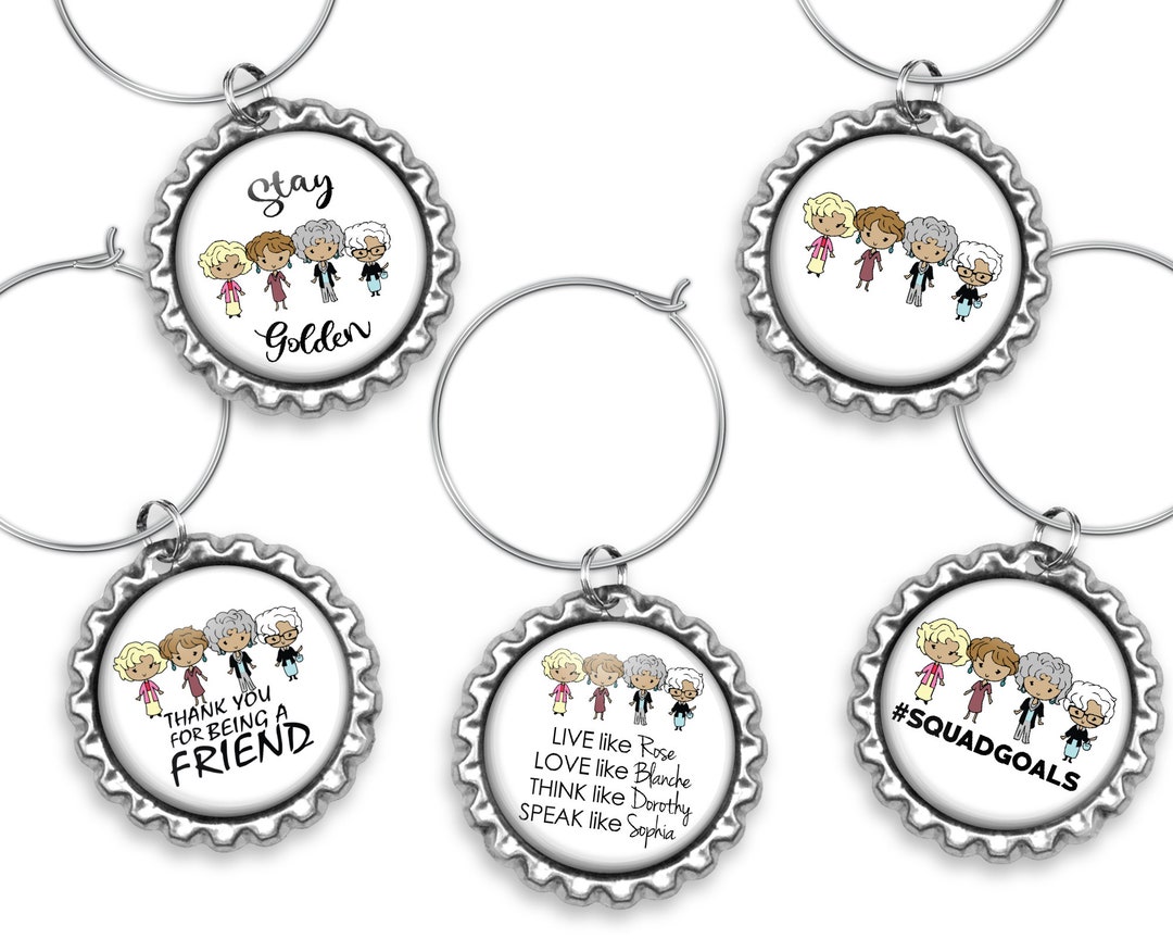 Golden Girls Quotes Humor Party Game Fun Wine Charms Funny Whimsical ...