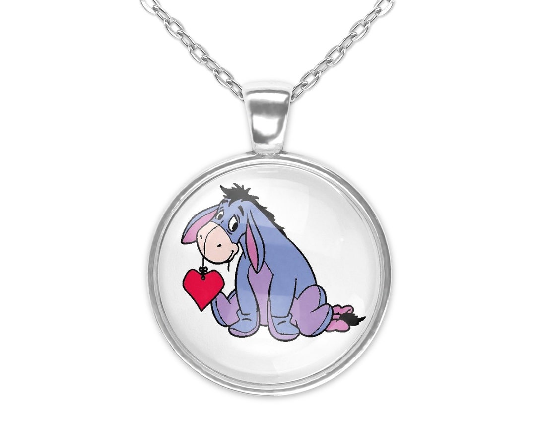 Pooh Tigger Eeyore Art Jewelry Love Valentine Necklace Large Pendant ...