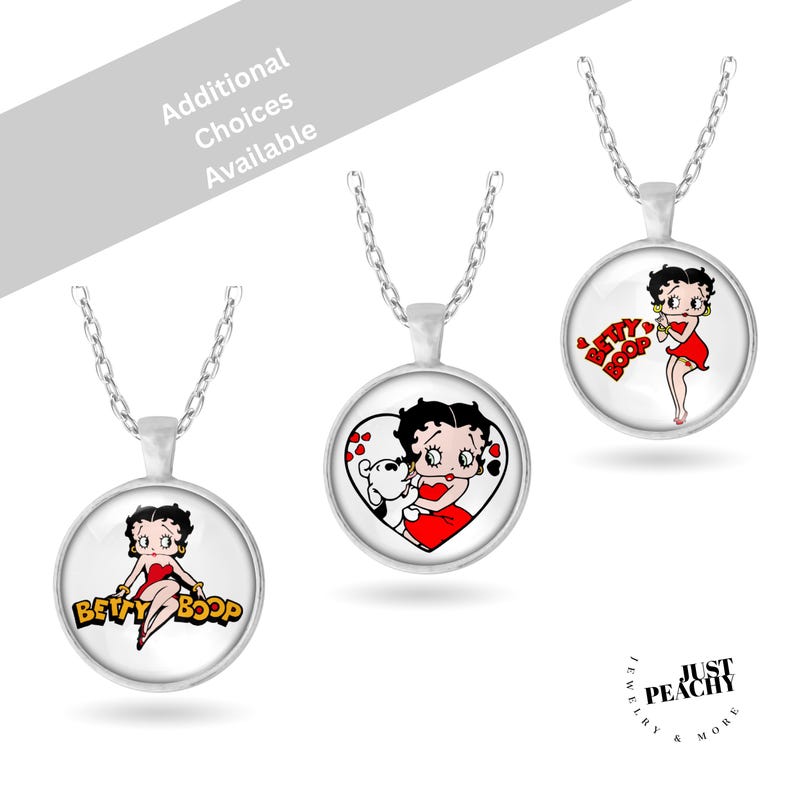 Betty Boop Silver Pendant - Etsy