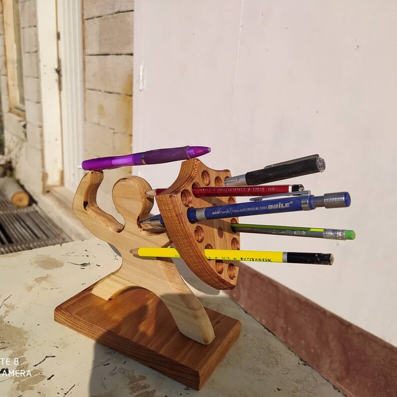 Wooden Pen Holder,office Warming Gift,office Accessory,wooden Pencil ...