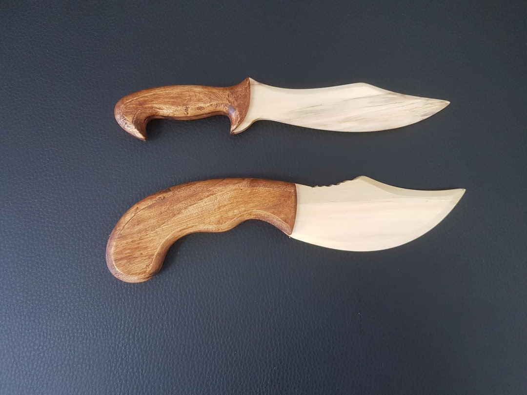 Handmade Wooden Toy Knife Set, Beech & Juniper Wood - Etsy