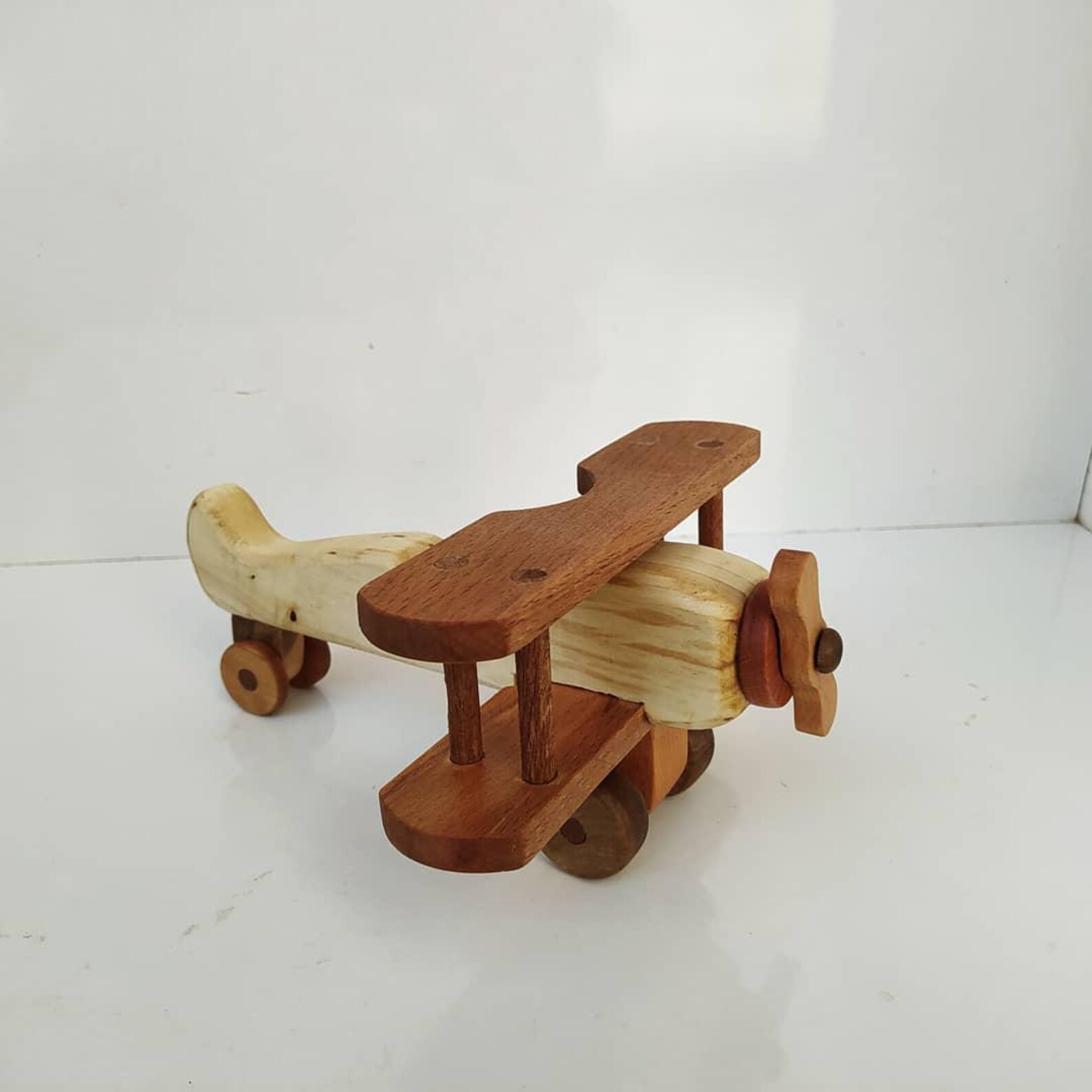 Handmade Wooden Toy Airplane, Cypress & Walnut Wood - Etsy
