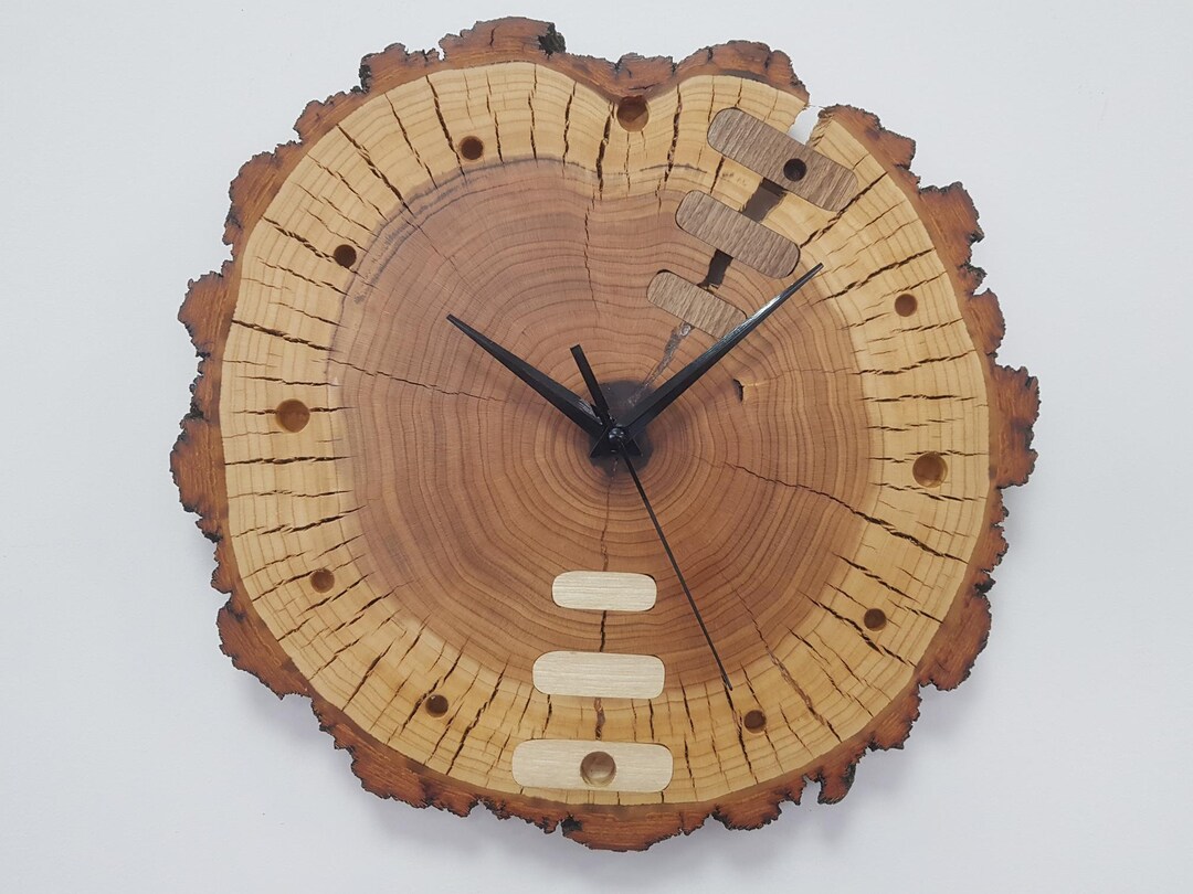 Wall Clock,wooden Wall Clock,log Wall Clock,clock,decorative Clock,wall ...