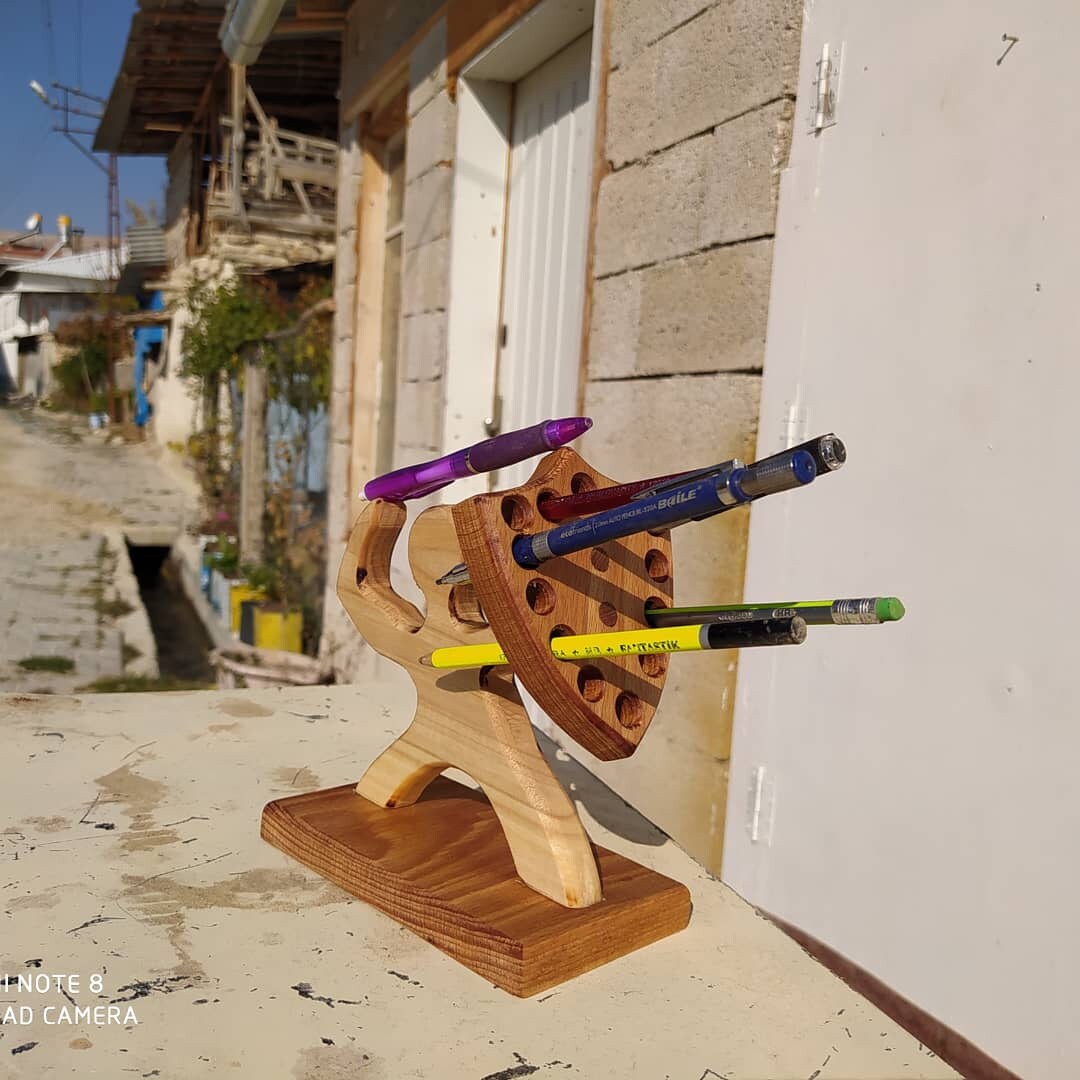 Wooden Pen Holder,office Warming Gift,office Accessory,wooden Pencil ...