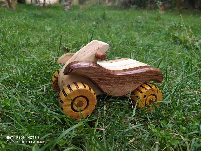 Wooden Atv,wooden All Terrain Vehicle Toy,push & Pull Toys,wooden Quad ...