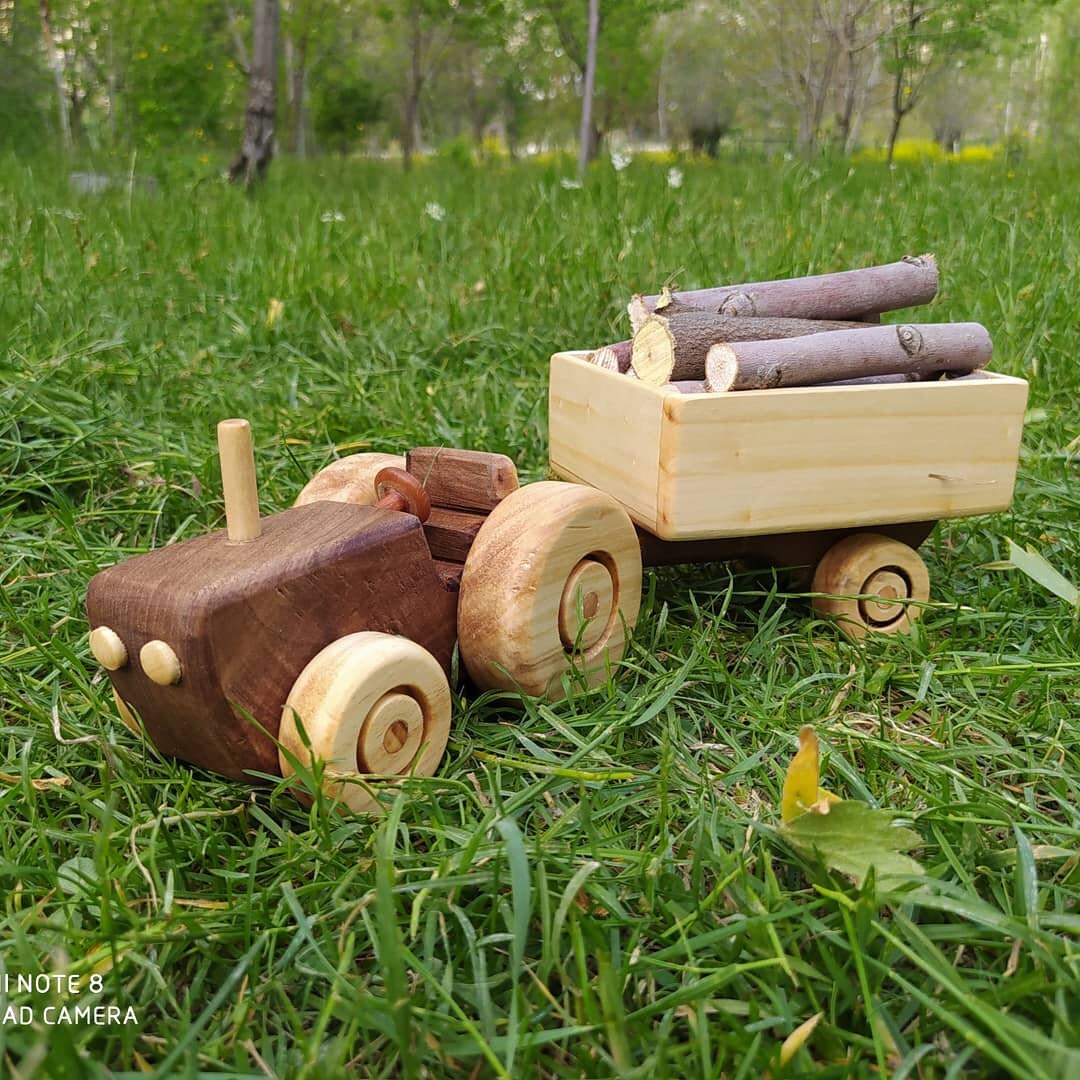 Wooden Toy Tractor - Etsy