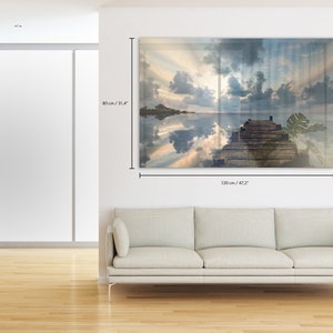 Old Pier Landscape Acrylic Glass Print - Reflection in Water - Cloudy ...