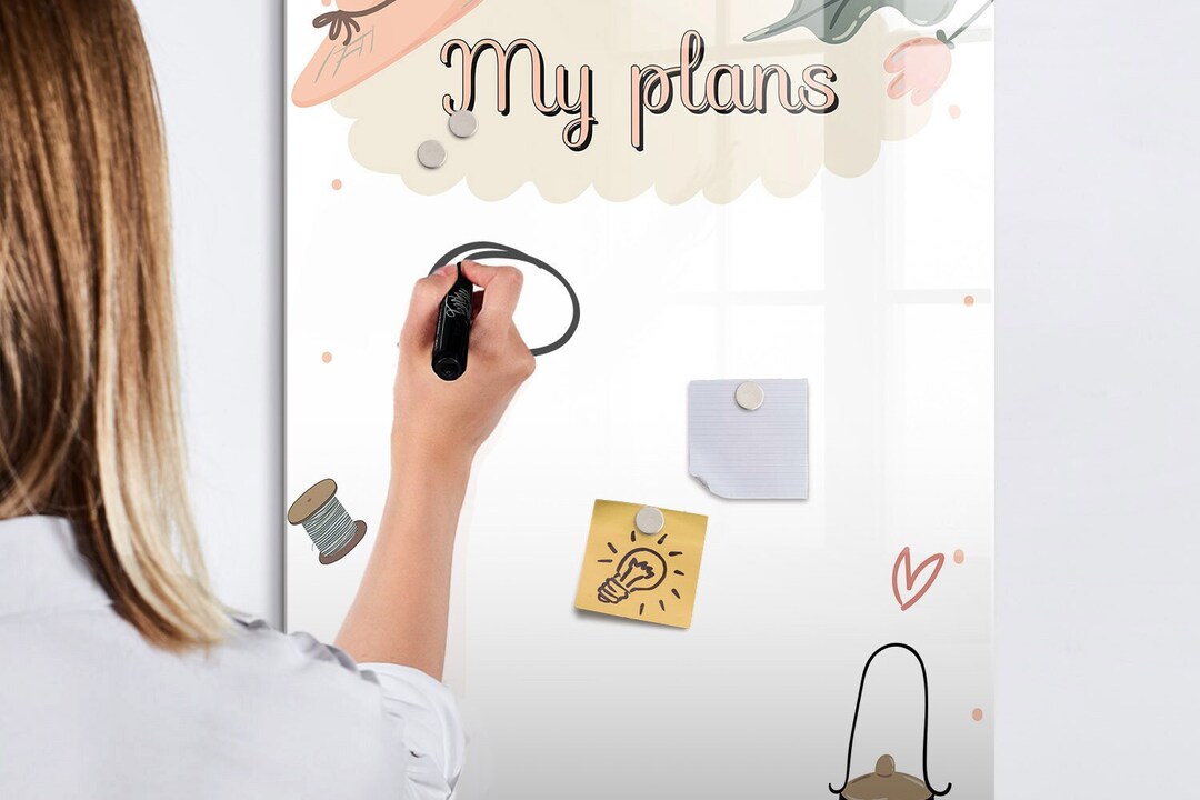 My Plans Magnetic Board, Timetable, White Memo Board, Photo Wall ...
