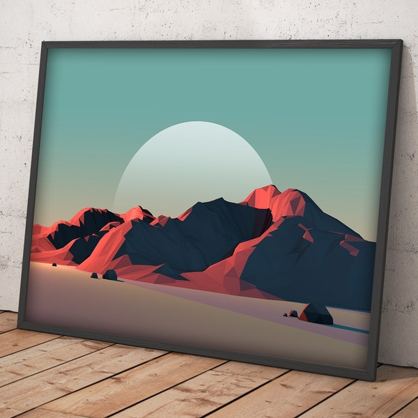 Low Poly Wall Art - Etsy