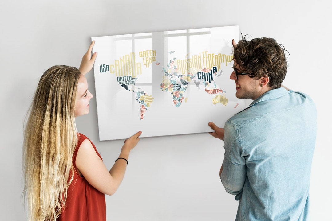 Names of the Countries Magnetic Board, Travel Tracker, Multicolour Trip ...