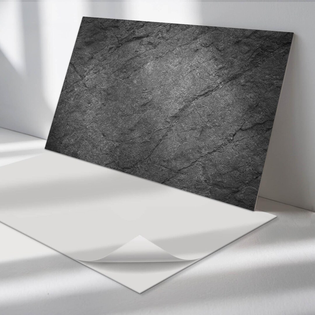 Natural Stone Texture Panel Stickers, Gray Removable Panels, Splashback ...
