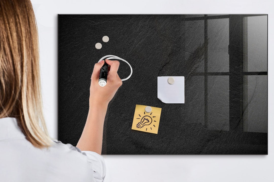 Dark Rock Magnetic Board, Command Center, Black Display Board, Wall ...
