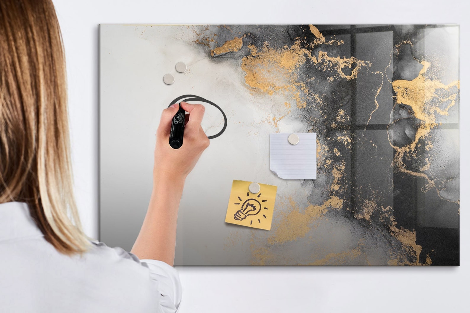 Marble Magnetic Board, Command Center, Multicolour Display Board, Wall ...