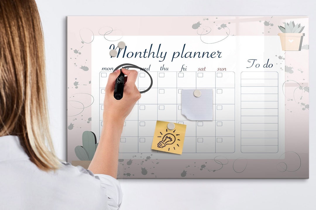 Planner of the Month Magnetic Board, Timetable, White Note Board ...