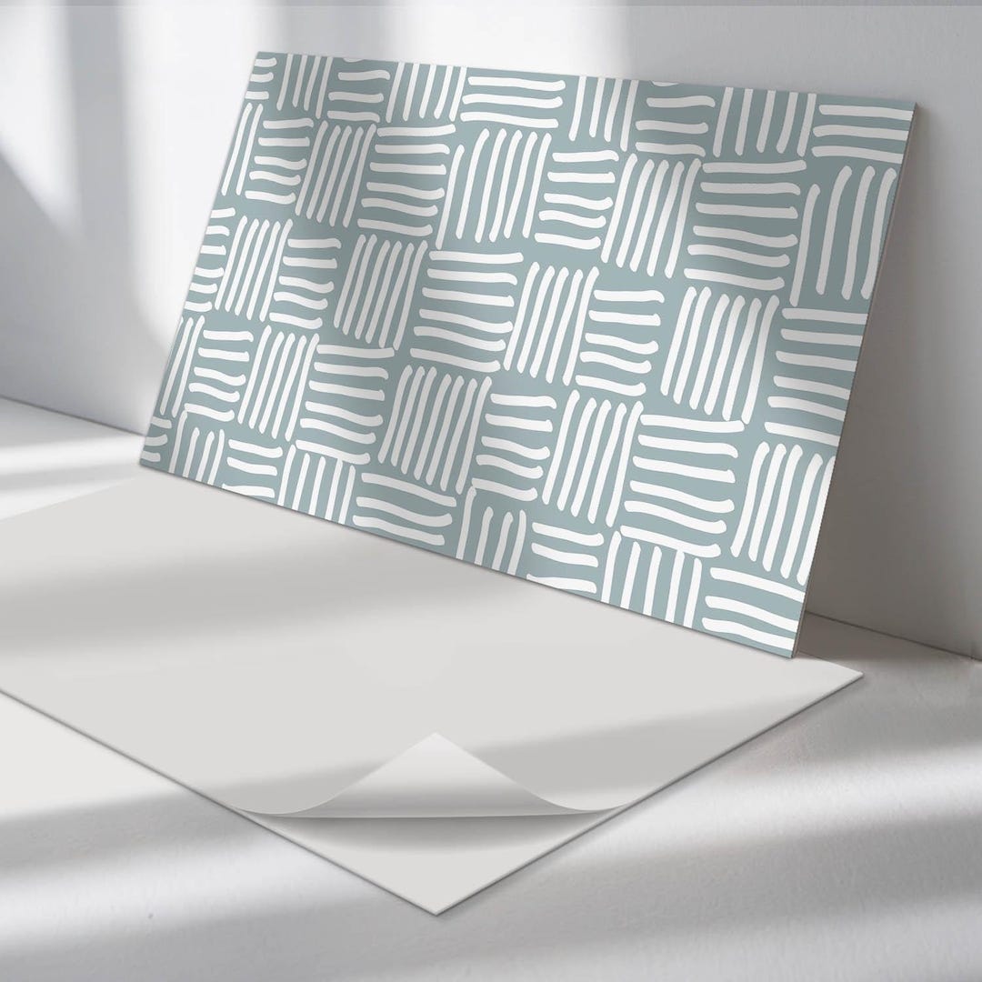 Geometric Line Panel Stickers, Gray Removable Panels, Splashback Panel ...