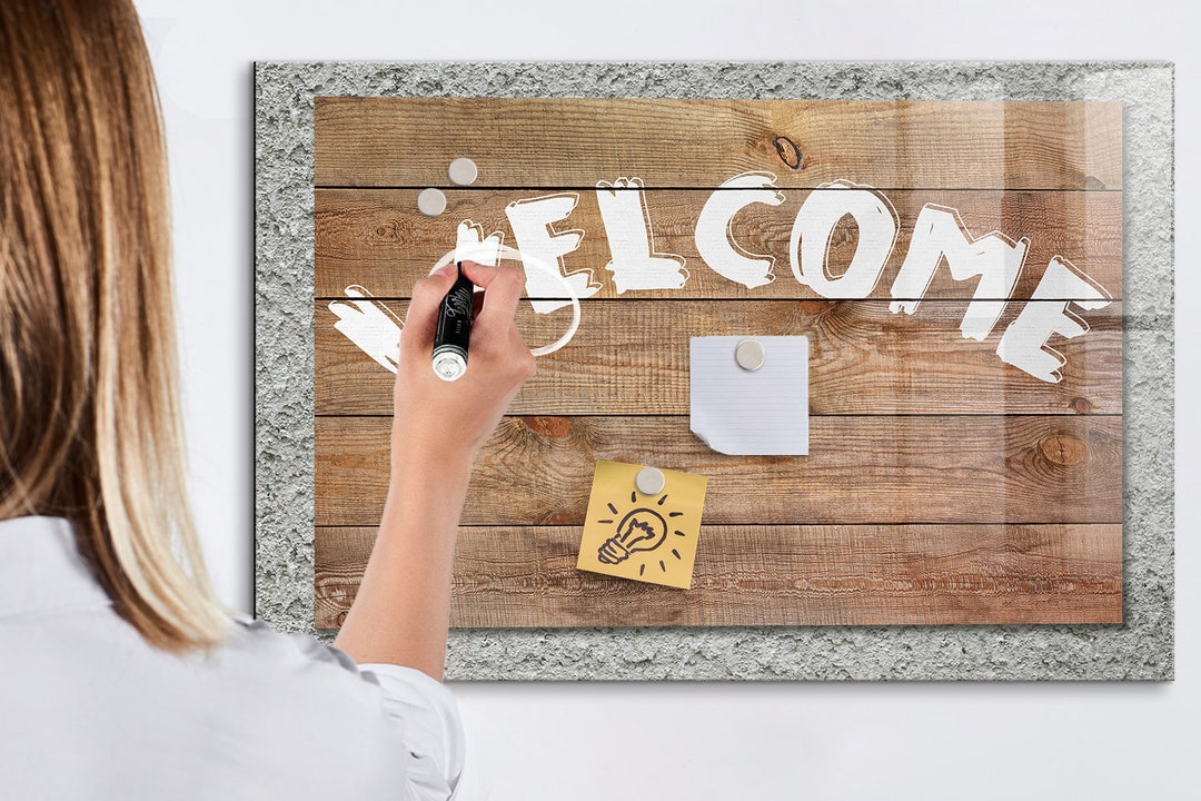 Welcome Board Magnetic Board, Photo Wall Display, Multicolour Memo ...