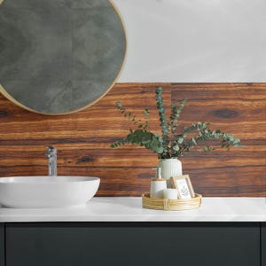 Natural Wood Panel Stickers, Brown Peel and Stick Panels, Splashback ...