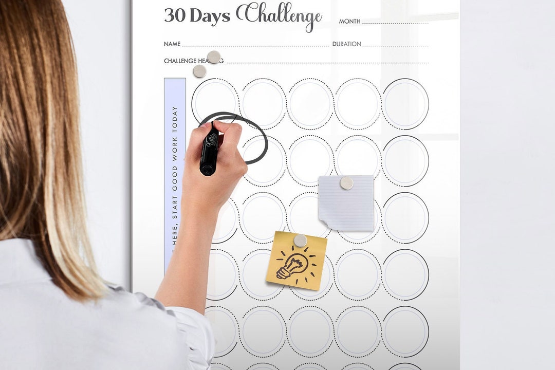 30-day Planner Magnetic Board, Timetable, White Note Board, Photo Wall ...