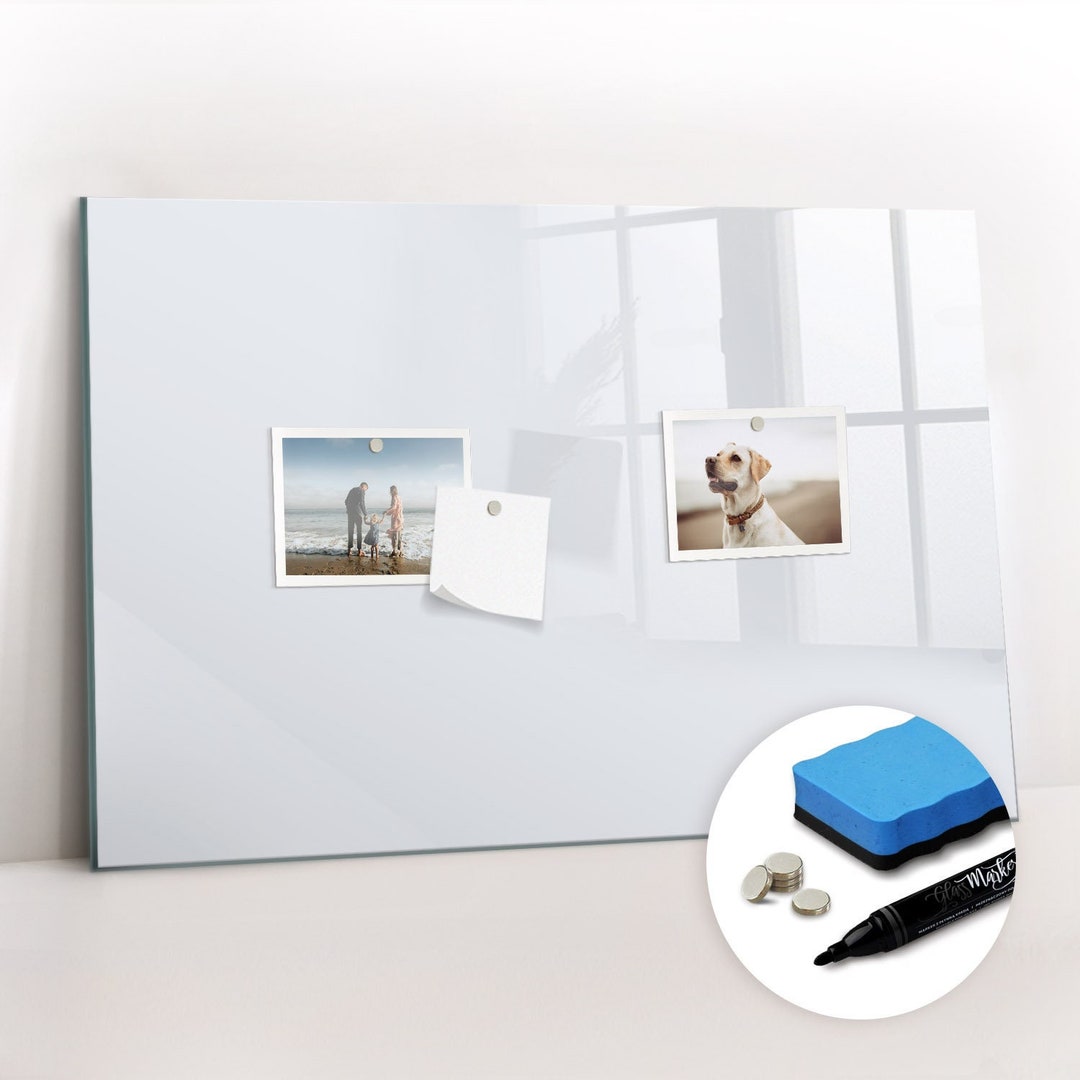 Dark White Color Magnetic Board, Photo Wall Display, White Memo Board ...